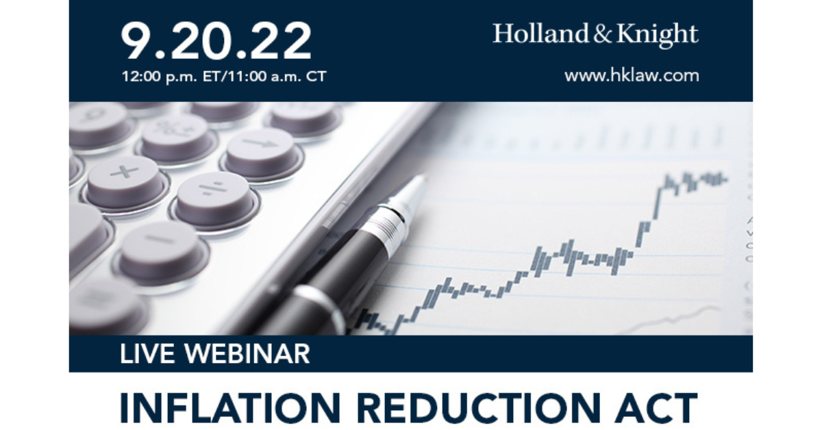 Inflation Reduction Act | Events | Holland & Knight