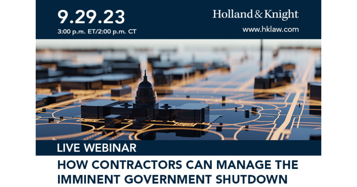 How Contractors Can Manage the Imminent Government Shutdown | Events ...