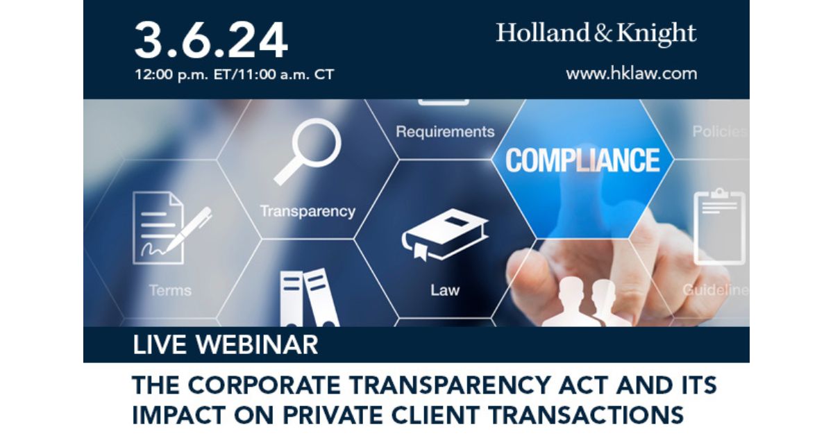 The Corporate Transparency Act and Its Impact on Private Client ...