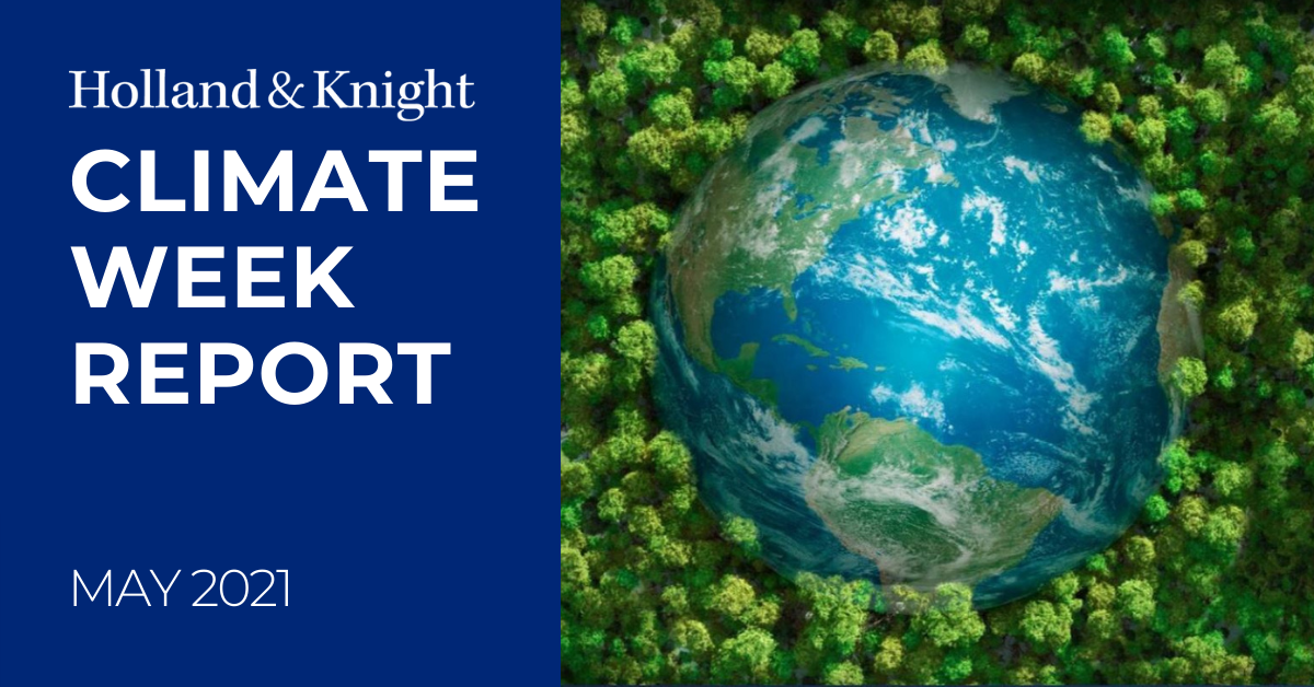 Holland & Knight's Climate Week Report | Insights | Holland & Knight